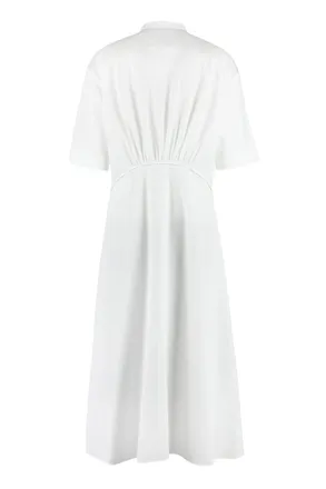 Jil Sander Womens Cotton Shirtdress White Dress