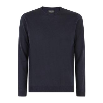 Roberto Collina Stylischer Rundhalspullover - - Knitwear - Herren - Blau - 3XL