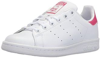 adidas Originals adidas Stan Smith, Sneakers Basses Fille, Blanc (Footwear White/Footwear White/Bold Pink 0), 38 2/3 EU