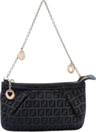 Fendi Sac bandouli&egrave;re en toile Pre-owned - Femme - Pre-owned - Noir - Taille: ONE Size