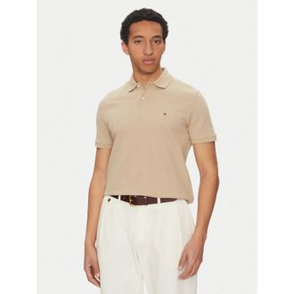 Tommy Hilfiger Poloshirt Vertical MW0MW38951 Beige Regular Fit