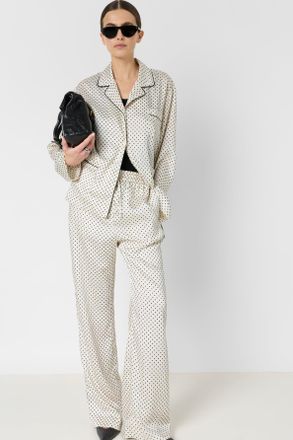 Gerard Darel Chemise satin&eacute;e &agrave; pois - CRISTINA - Ecru