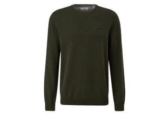 s.Oliver Rundhalspullover (1-tlg) mit gesticktem Logo, Crew-Neck (1 St&uuml;ck)