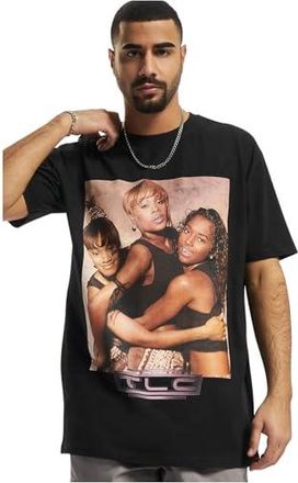 Mister Tee TLC Group Logo Oversize Tee T-Shirt, Noir, XXL Grande Taille Tall Homme