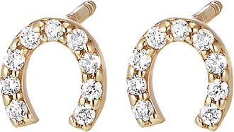 Edenly Ohrringe Frische - Lucky - Gelbgold, 18 Karat, mit Diamanten