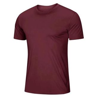 Generic Chemise &agrave; manches courtes extensible et l&eacute;g&egrave;re pour homme - Uni - Classique - Respirant - Col rond - Pour l&eacute;t&eacute;, la plage, la gym et lext&eacute;rieur, 01 Win