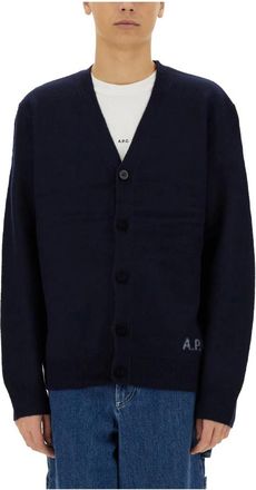A.P.C. A.p.c., Herren, Strickwaren, Blau, LGr&ouml;&szlig;e
