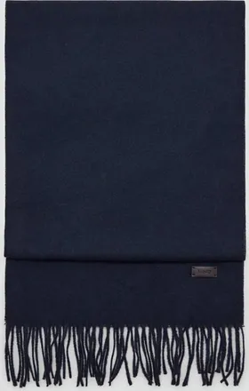 Mango &Eacute;charpe unie &agrave; franges bleu marine - Homme - Taille unique - MANGO MAN