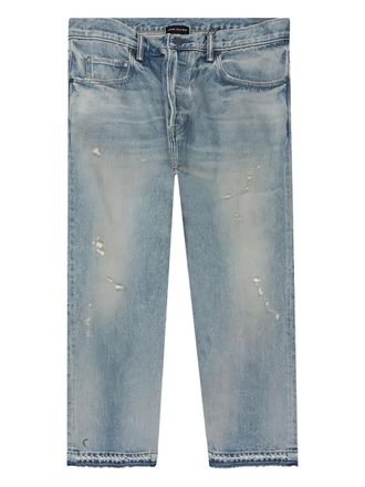 John Elliott + Co jean à effet usé - Bleu