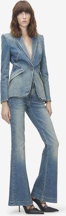 Alexander McQueen Schmale Bootcut-Hose aus Denim - Item 834150QMAC44164