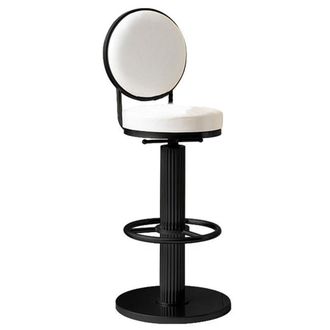 Generic Moderner, h&ouml;henverstellbarer Barhocker mit Metallbeinen, industrieller Tresenhocker mit R&uuml;ckenlehne und Polsterung f&uuml;r die K&uuml;cheninsel, grau-goldene O