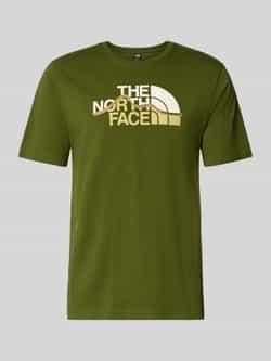The North Face Regular Fit T-Shirt aus reiner Baumwolle Modell MOUNTAIN LINE