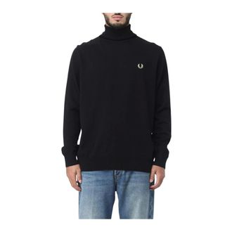 Fred Perry Herren, Strickwaren, Schwarzk, LGröße