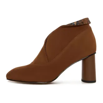 Cesare Gaspari Skulptierter hoher Vampelkn&ouml;chelschuh - Braun - - Shoes - Damen - Braun - 36 EU