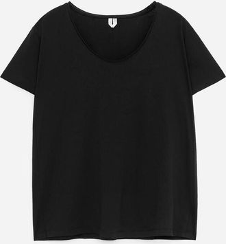 Arket T-Shirt Mit U-Ausschnitt -Schwarz