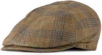 Saison 1865 Beret &agrave; carreaux en lin