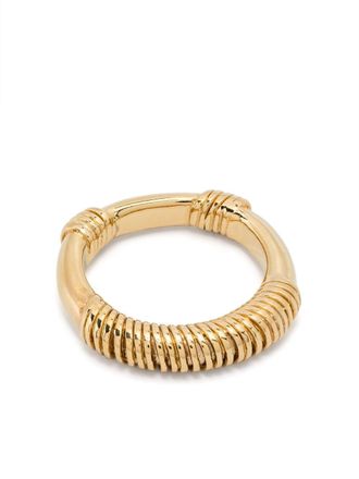 Aurélie Bidermann Alhambra embossed ring - Gold