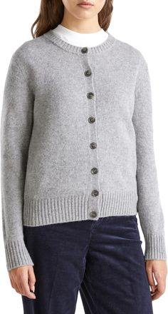 Benetton Damen Koreanisches Trikot M/L 103me500l Strickjacke, Grau 501, XL