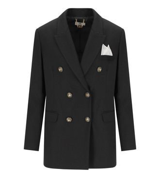 Elisabetta Franchi BLAZER &Agrave; DOUBLE BOUTONNAGE NOIR ELISABETTA FRANCHI