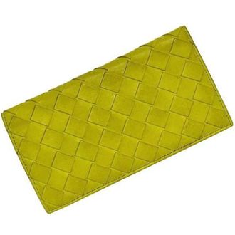 Bottega Veneta Portefeuille Long Pre-owned (Bi-pli) - Femme - Pre-owned - Vert - Taille: ONE Size