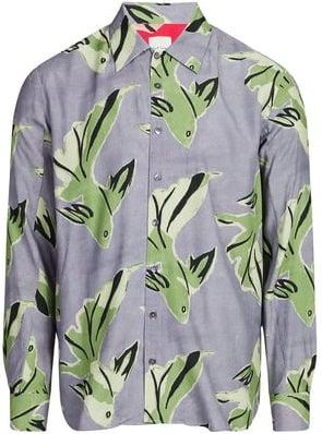 Paul Smith Chemise fluide imprim&eacute;e poissons