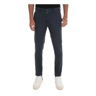 Corneliani Slim Fit Stone Washed Chino Hose - - Trousers - Herren - Blau - 4XL