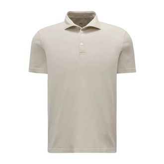 Fedeli Hellgraues Kurzarm-Poloshirt - - Tops - Herren - Grau - M