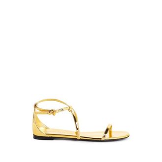 Alexander McQueen Sandales plates en cuir