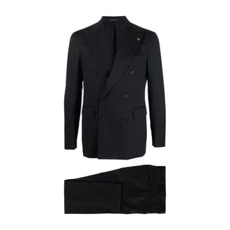 Tagliatore Zweireihiger Blazer mit klassischer Hose - - Suits - Herren - Blau - S