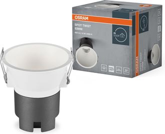 Osram SPOT TWIST Einbau-Downlight, weiß, 10W, 800lm, 840 WT, 93mm Durchmesser, kaltweiße Lichtfarbe, bis zu 90% Energieersparnis im Vergleich zu Halogen-Dow