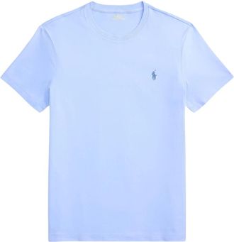 Polo Ralph Lauren Homme, Tops, Bleu, Taille: 2XL T-shirt en coton coupe ajust&eacute;e personnalis&eacute;e