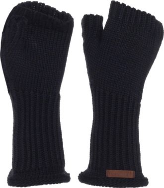 Knit Factory Cleo Handstulpen - Fingerlose Handschuhe - Gestrickte Handschuhe für Winter - Damen Handstulpen aus Wolle - Hochwertige Qualität - Navy