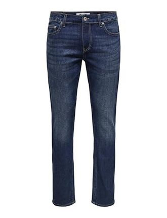 Only & Sons Onsloom Slim Box PIM DNM Mu Otl, Bleu fonc&eacute; Denim, 36W / 32L Hommes