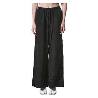 Thom Krom W P 18 Wide-Leg Hose - - Trousers - Damen - Schwarzk - S