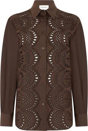 P.A.R.O.S.H. P.a.r.o.s.h., Femme, Blouses et Chemises, Brun, Taille: 42 FR Lace Shirt