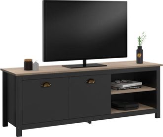 IDMarket Idmarket - TV-M&ouml;bel 140 cm Vintage isis Holz und Schwarz