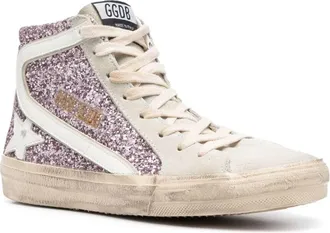 Golden Goose Glitter with Zipper Sneaker - Multicolor