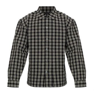 AllSaints Homme, Chemises, Noir, Taille: XL Chemise Palermo Manches Longues Brod&eacute;e