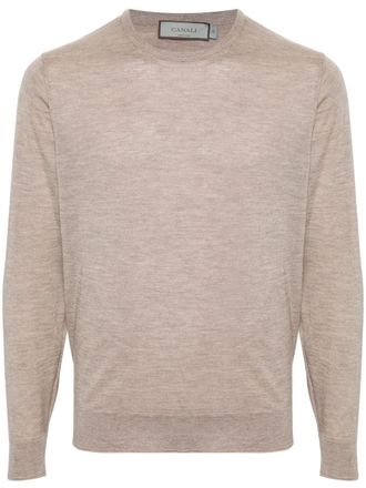 Canali pull en maille fine - Marron