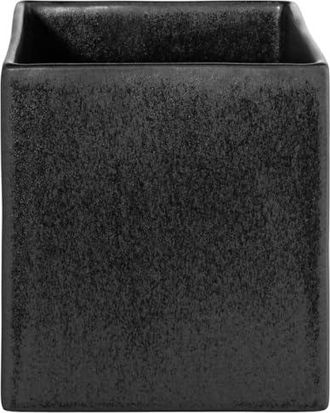 ASA Übertopf aus Steingut in der Farbe Schwarz, Abmessungen: 10x10x10 cm, 4601174