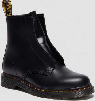Dr. Martens 1460 Glattleder Slip On Stiefel Ohne Schnürung in Schwarz, Größe: 36