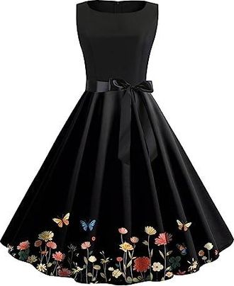 Generic Robe Kimono Japonais Femme - Robe De Cocktail Femme Col V Robe sans Manches Robe De Soirée Vintage Robe Longue Noire sans Manches