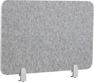 Beliani Panneau S&eacute;parateur de Bureau Acoustique et Visuel 80 x 50 cm en Polyester et Mat&eacute;riau Synth&eacute;tique Gris Fonc&eacute; Split