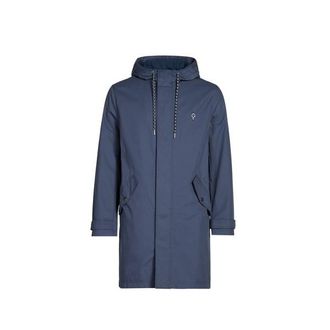 Faguo Imperm&eacute;able droit col montant en coton m&eacute;lng&eacute;