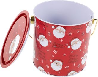 Cabilock Weihnachtliche Snackdose aus Blech mit Deckel Handliche Aufbewahrungsbox für Festliches Design Robuste Metallverarbeitung für Süßigkeiten und Kleine S