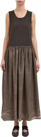 Uma Wang UMA Wang, Femme, Robes, Gris, Taille: 40 FR Abito Duma in Cotone Stretch