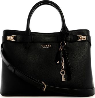 Guess Damen Gregoria Large Girlfriend Satchel Handtasche, schwarz