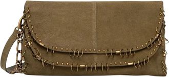 Patrizia Pepe Sac Radical Boho en daim - Femme - Sacs - Vert - Taille: ONE Size