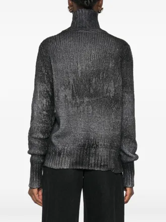 Avant Toi Cashmere Chunky-Knit Roll Neck Sweater - Navy