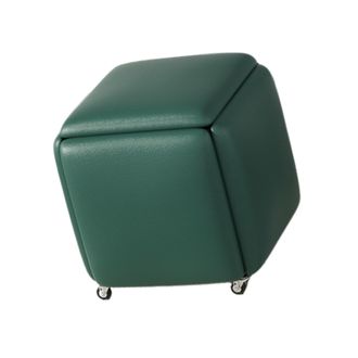 Generic Stapelbarer osmanischer W&uuml;rfelstuhl mit R&auml;dern, quadratische osmanische Hocker aus Leder, for Schlafzimmer, Eigentumswohnungen, Wohnzimmer, Esszimmer,